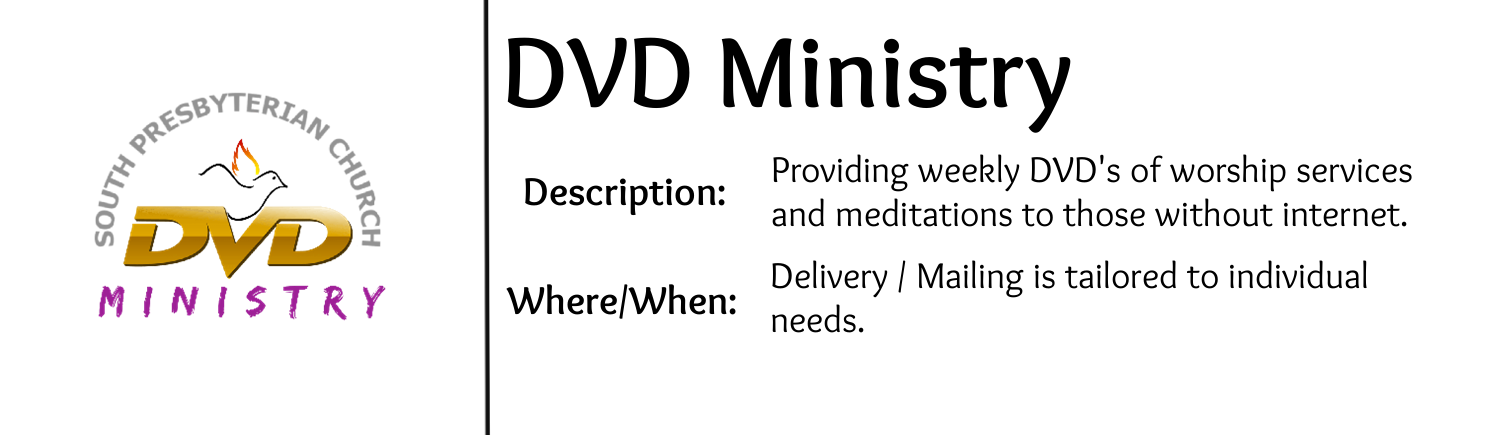 DVD Ministry – South Presbyterian Church: Rochester NY